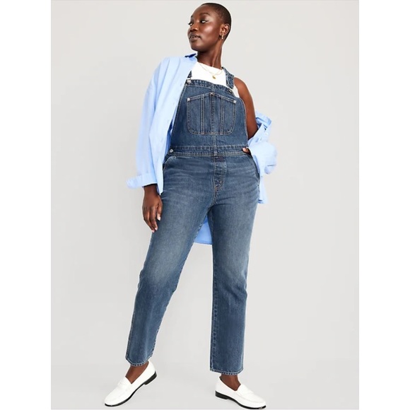 Old Navy | Jeans | Nwt Old Navy Slouchy Straight Jean Overalls | Poshmark